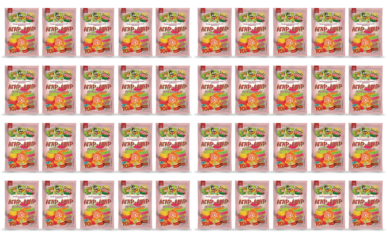 Агар-агар "Перцов" 10 грамм / Загуститель пищевой "Перцов" 10 грамм / 40 пачек