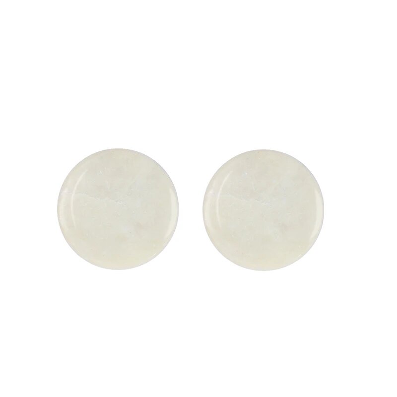 Белые круглые серьги HMQ beauty, 2шт