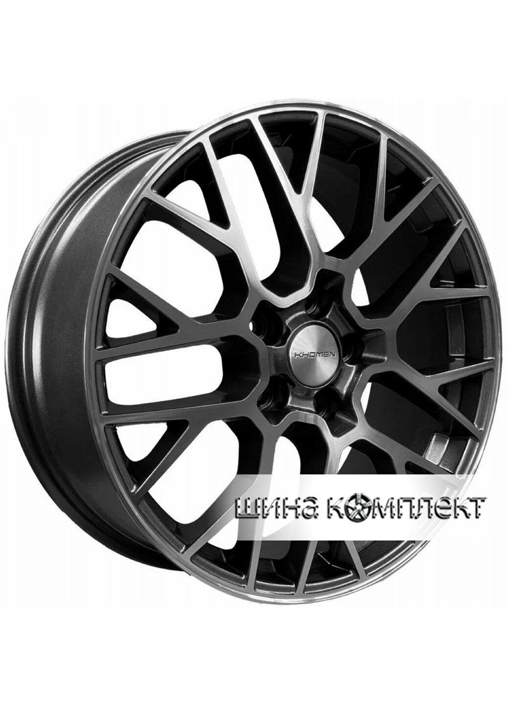 Колесный диск Khomen Wheels KHW1818 7x18 5x114,3 ET37 66,6 Gray-FP литой для автомобиля