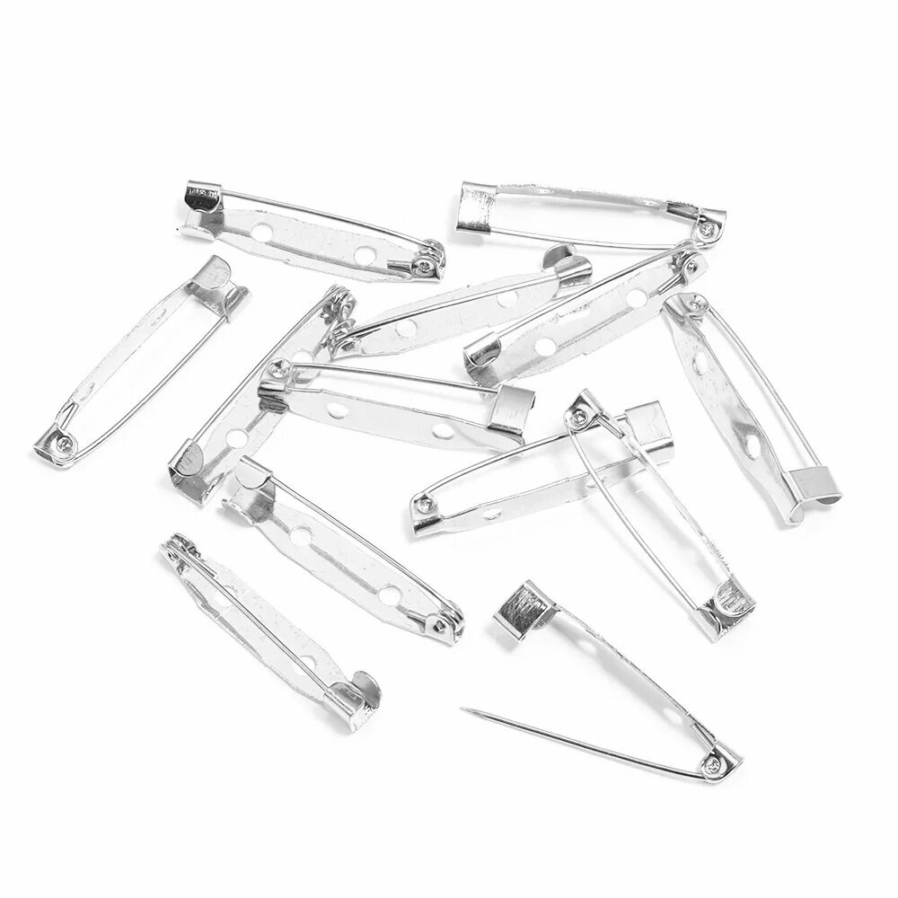 30/50 шт. 15/20/25/30/35/40/45 мм булавки брошь клип основа брошь настройки пустая основа для DIY аксессуары для изготовления ювелирных изделий