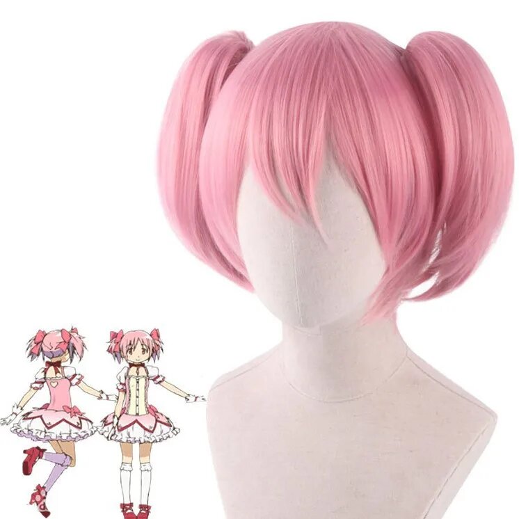 Розовый косплей парик Akemi Zones, Single wig A, XXL
