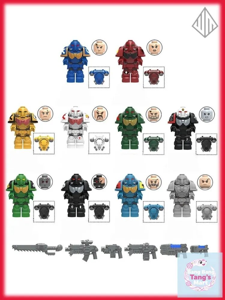 Warhammer 40000 фигурки конструктор набор солдатиков воинов космодесанта
