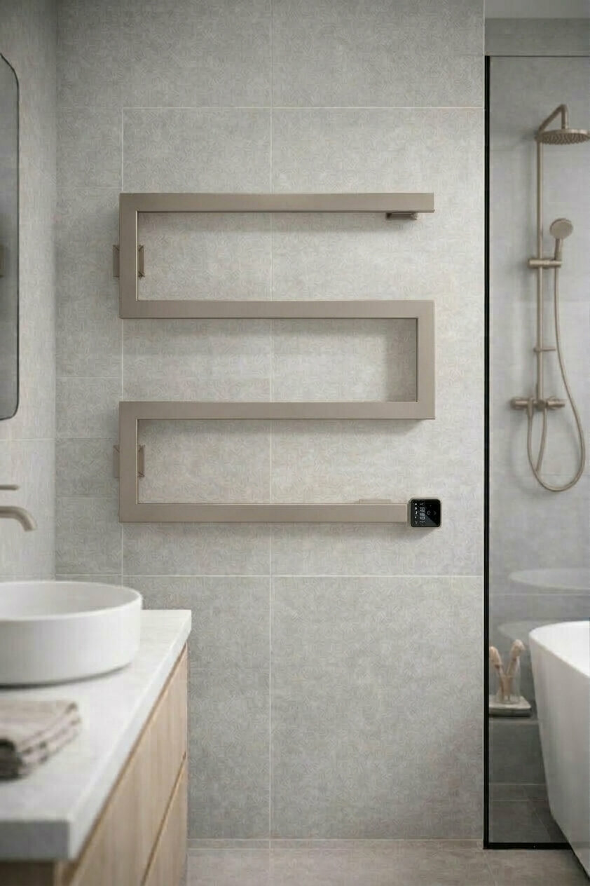 Электрический полотенцесушитель SNAKE-2 60x40 см цвет Грейдж