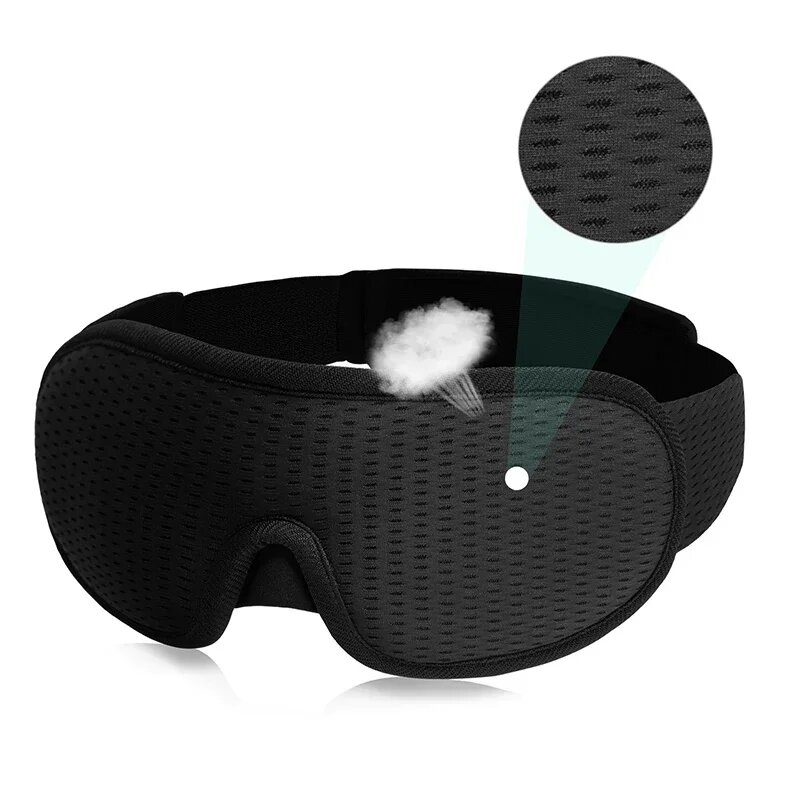 3D маска для сна черная Black-A