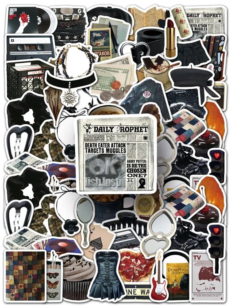 50 декоративных наклеек с тематикой девушки из центра города (downtown girl)-веселые стикеры для детей и взрослых