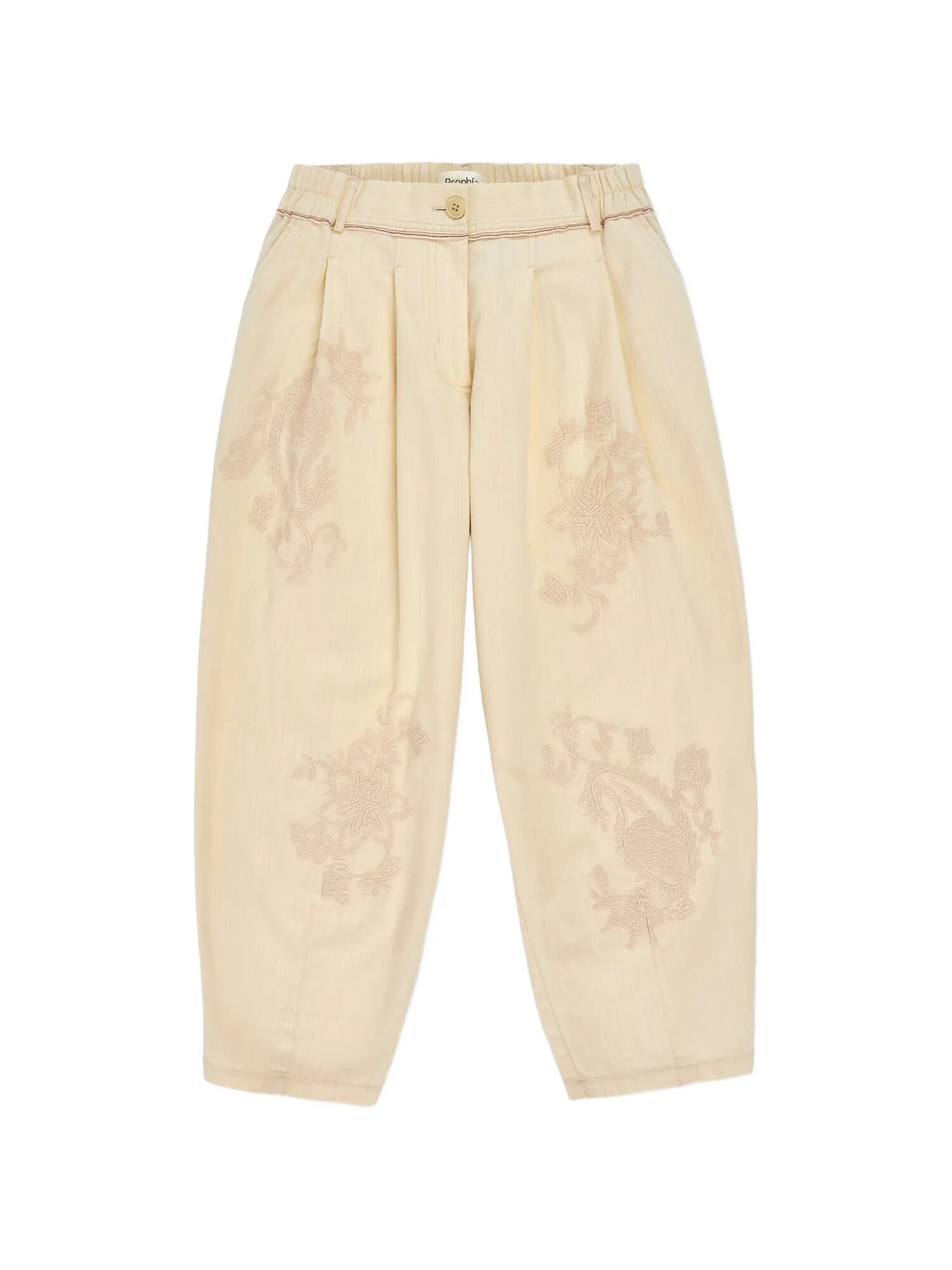 Брюки Floral-embroidered trousers