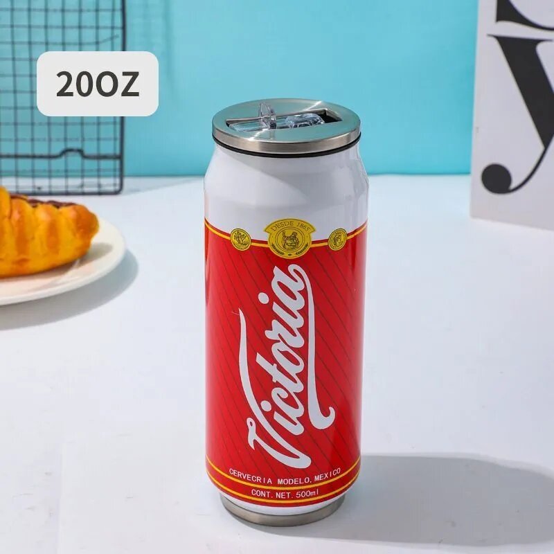 Термокружка 20oz с принтом листа конопли, стальная кружка с двойными стенками, для холодных и горячих напитков — фото 1