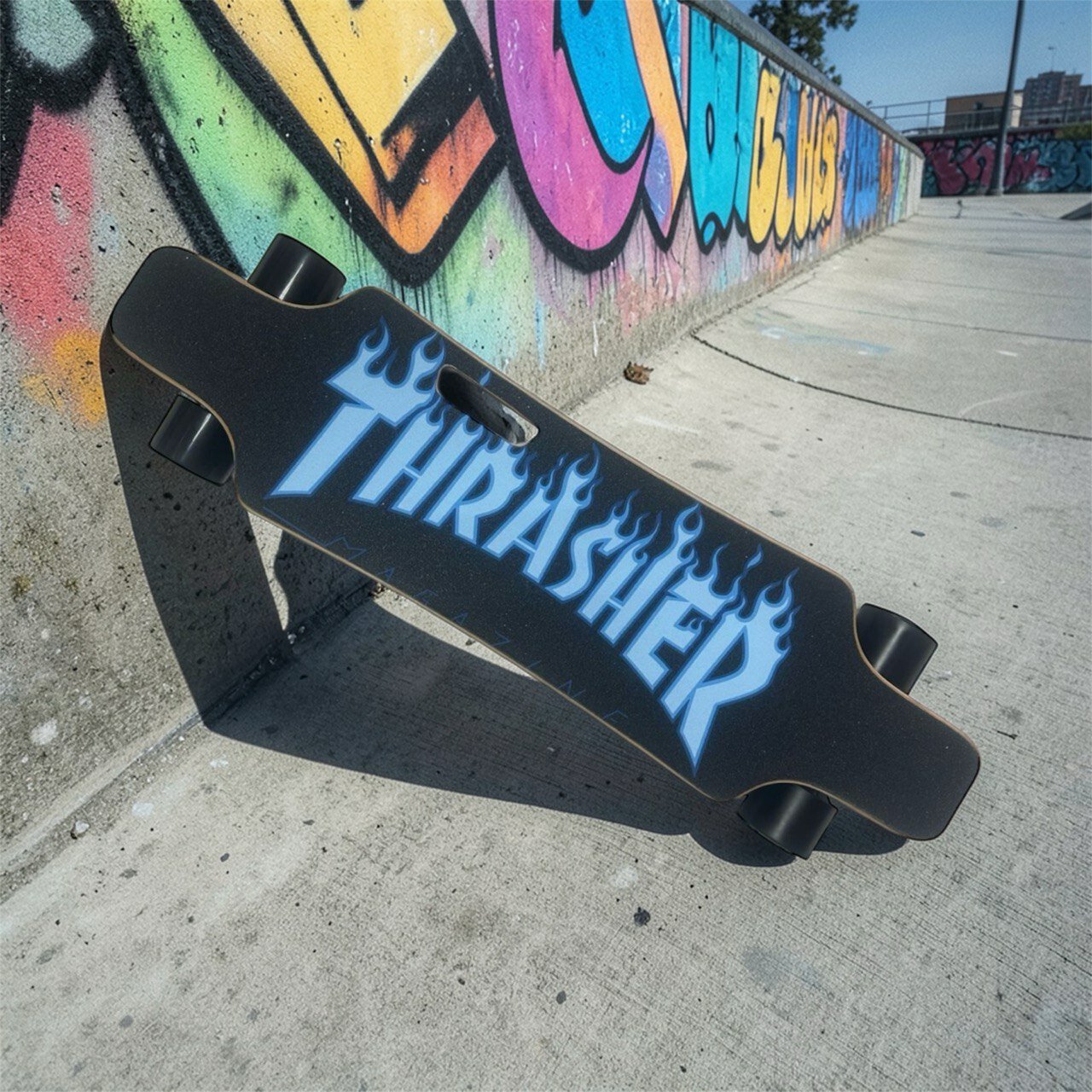 Электроскейт Musulon 30 км, MSL - 7, "THRASHER/blue_5"