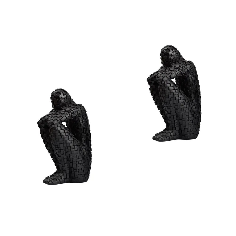 Фигурка декоративная Black, высота 16.62 см, длина 19.96 см Статуэтка абстракция для декора