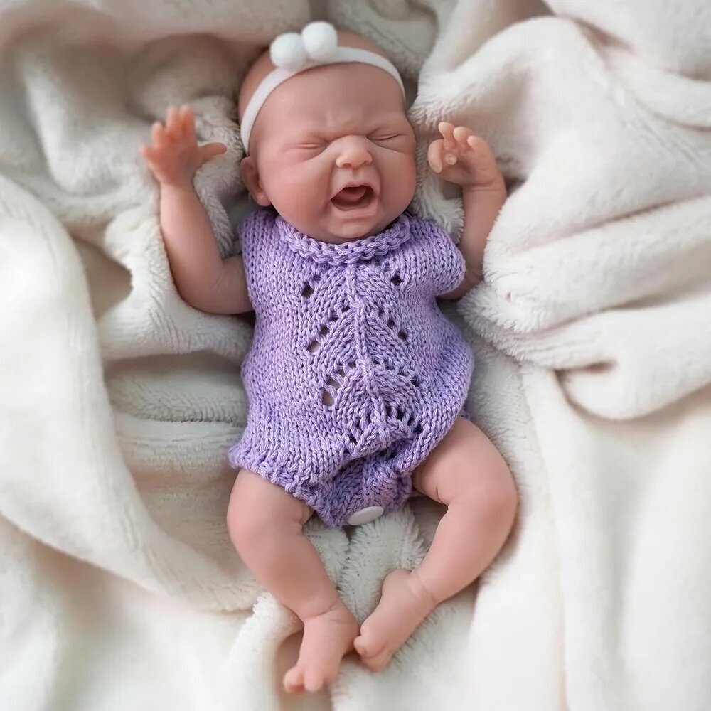 Кукла-младенец Reborn Baby Doll Boy 7 дюймов, силиконовая, полностью тельце, мини-реалистичная кукла-младенец с кукольными аксессуарами