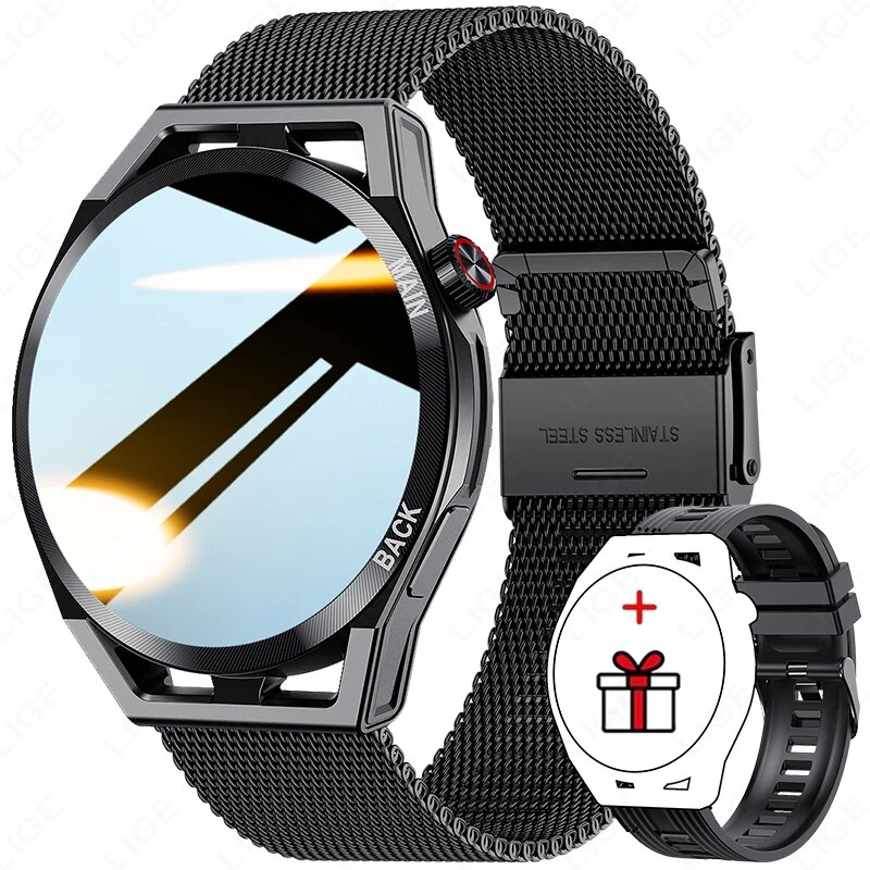 Умные часы Black Mesh, Military, Unisex