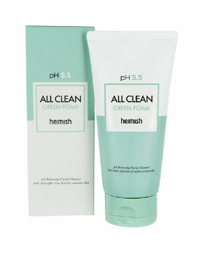 Heimish Слабокислотный гель для умывания для чувствительной кожи гель для умывания для чувствительной кожи Heimish pH 5.5 All Clean Green Foam 150 мл