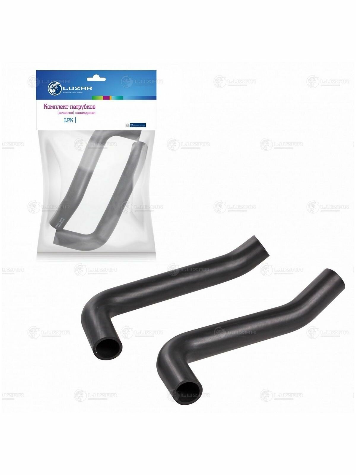 Комплект патрубков охлаждения (2 шт.) для а/м GAZ Gazelle / ГАЗ Газель, LUZAR LPK0323