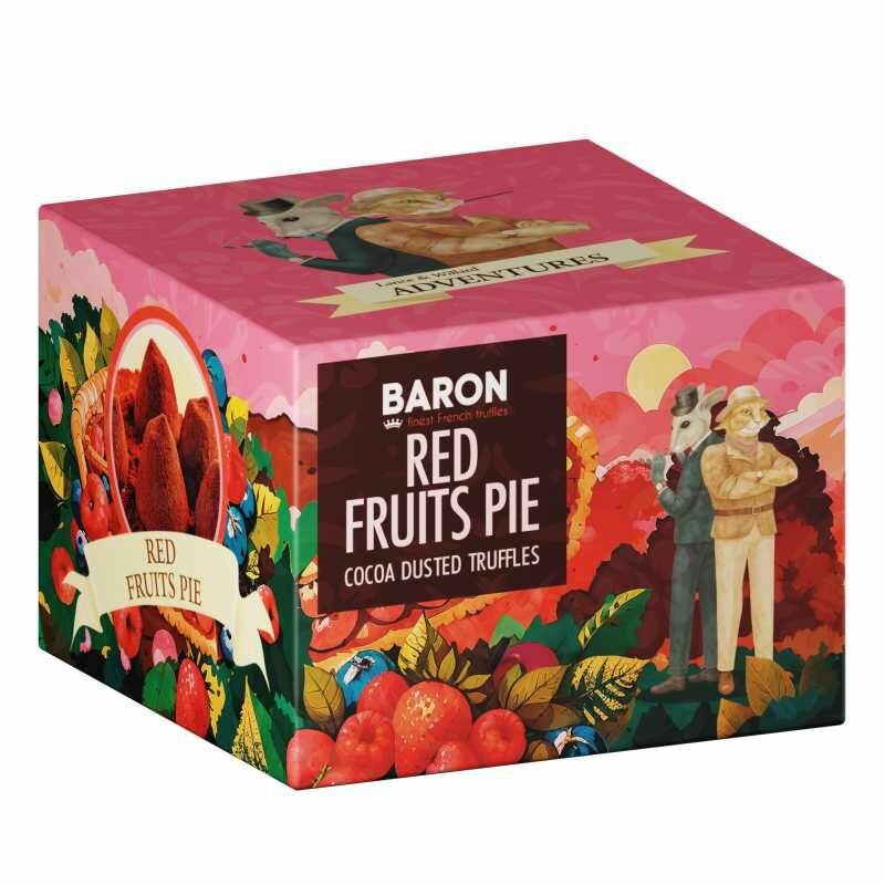 Трюфели BARON французские со вкусом клубнично-малинового пирога 100г