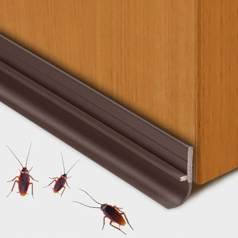 Уплотнитель для дверей самоклеящийся силиконовый, Защита от сквозняков и насекомых, для входной и межкомнатной дверей