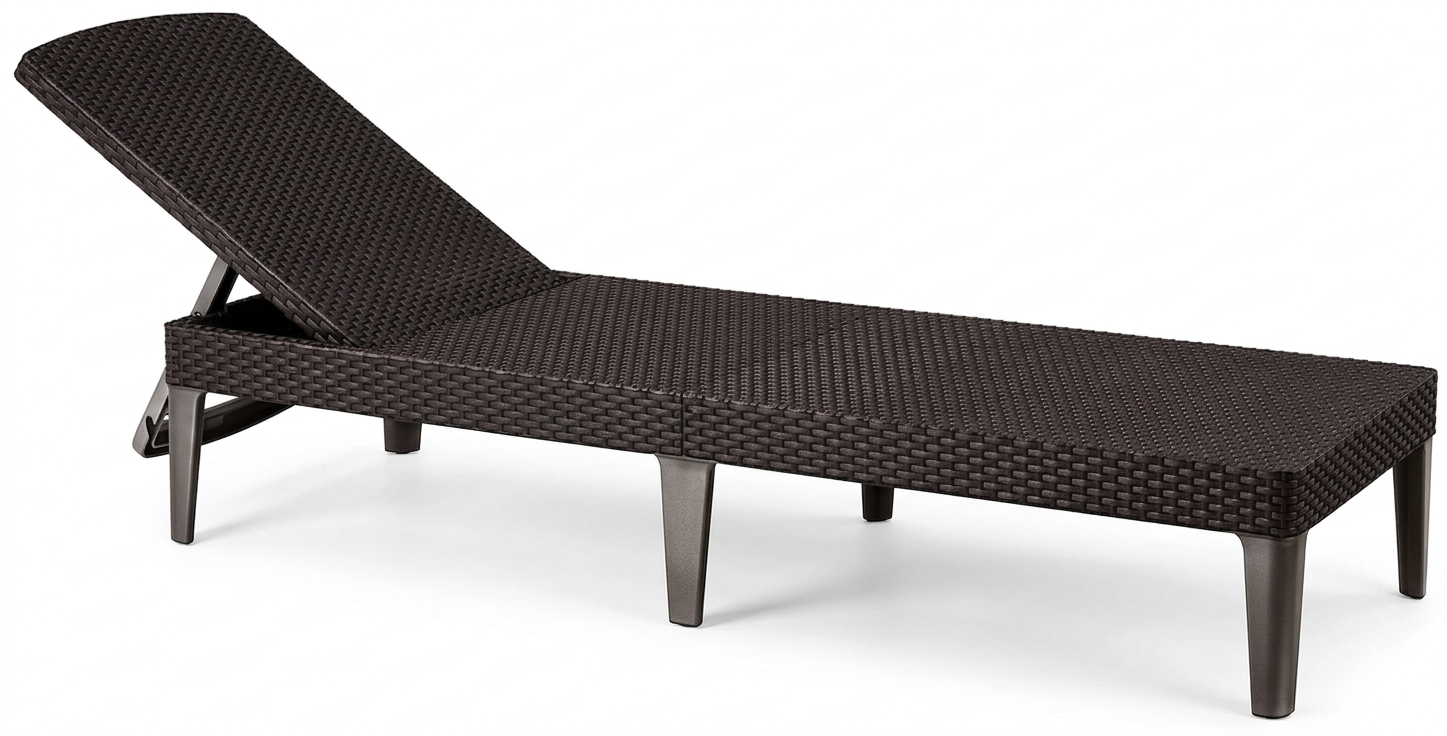 Шезлонг Keter Jaipur, графит, пластик, складной, с регулировкой наклона спинки