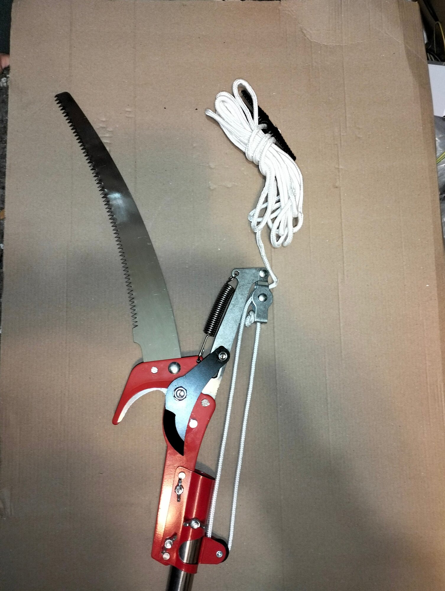 Пила и сучкорез 2 в 1, на телескопической ручке, для садоводства