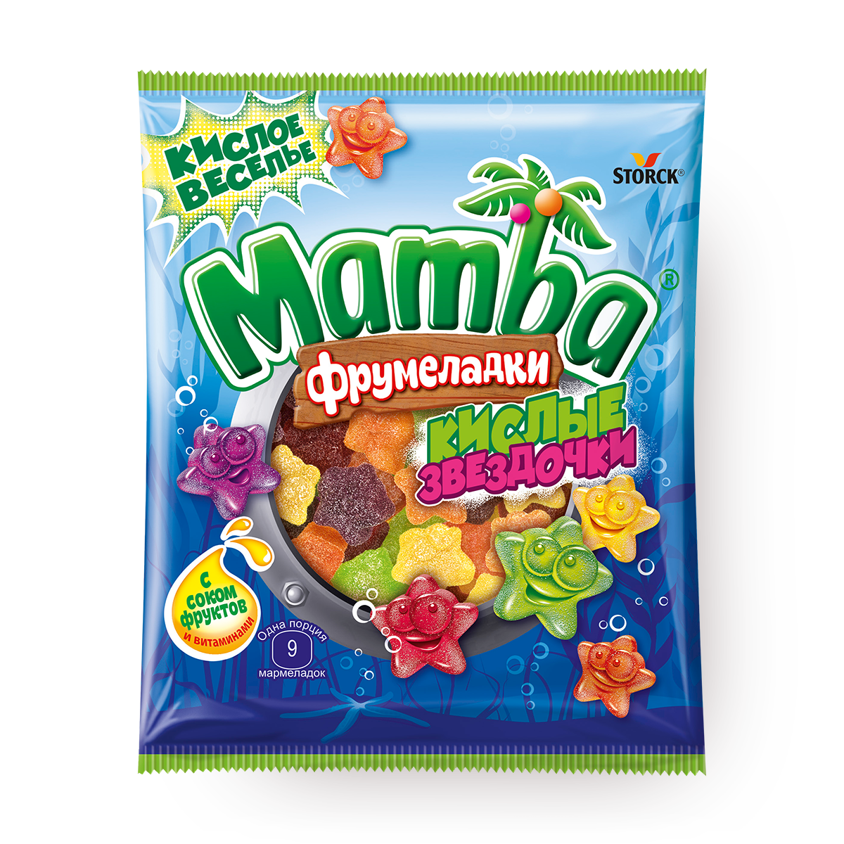 Мармелад жевательный Mamba "Фрумеладки" кислые звёздочки, 70 г