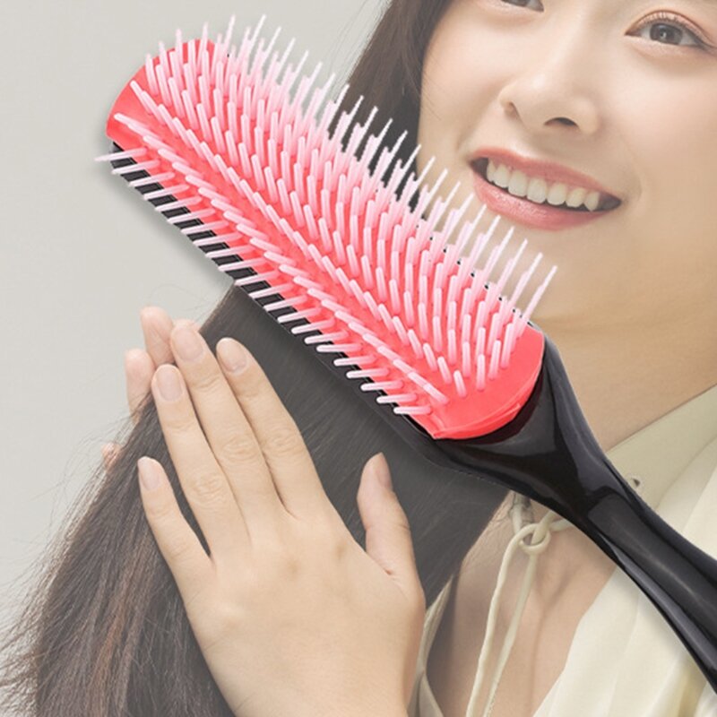 Расческа для укладки вьющихся волос, девятирядная расческа-средняя