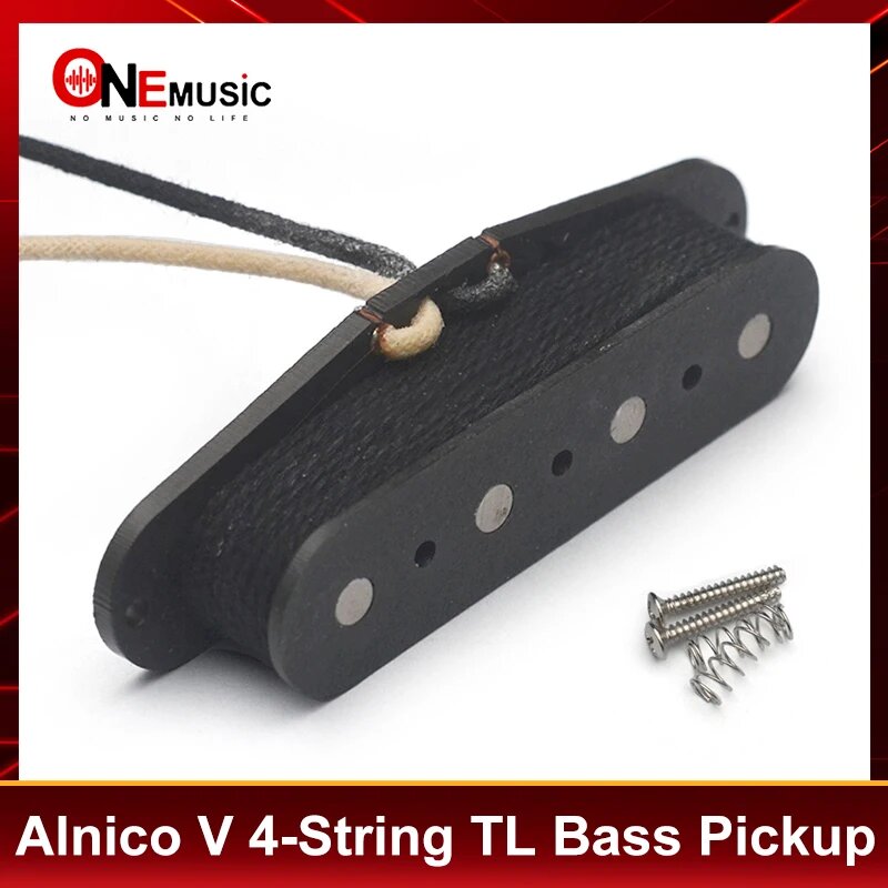 GETMUSIC 4-струнный бас-звукосниматель Alnico V черный 6.8K
