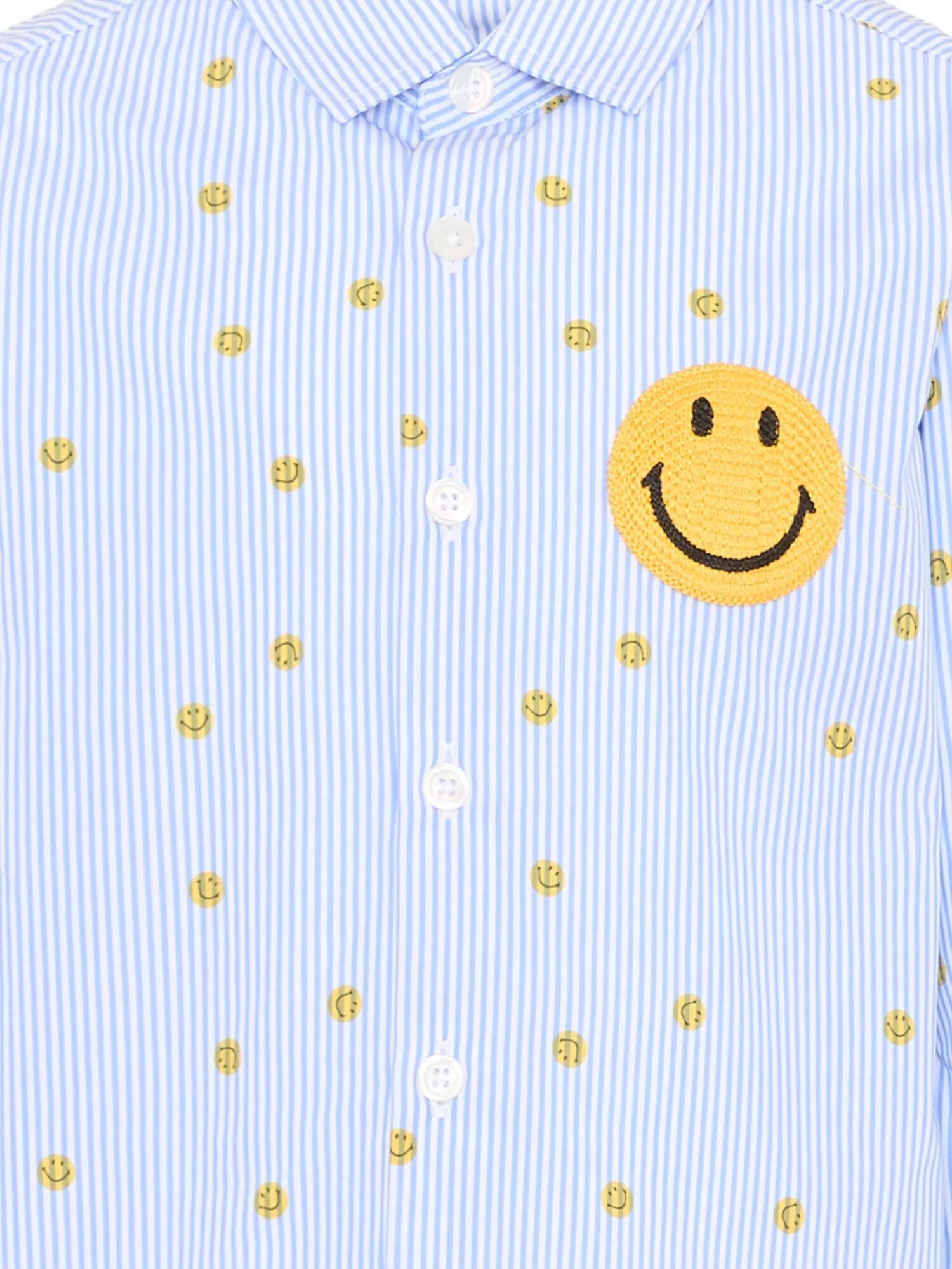 Рубашка Joshua Sanders Striped smiley shirt, размер 8 лет, синий — фото 1