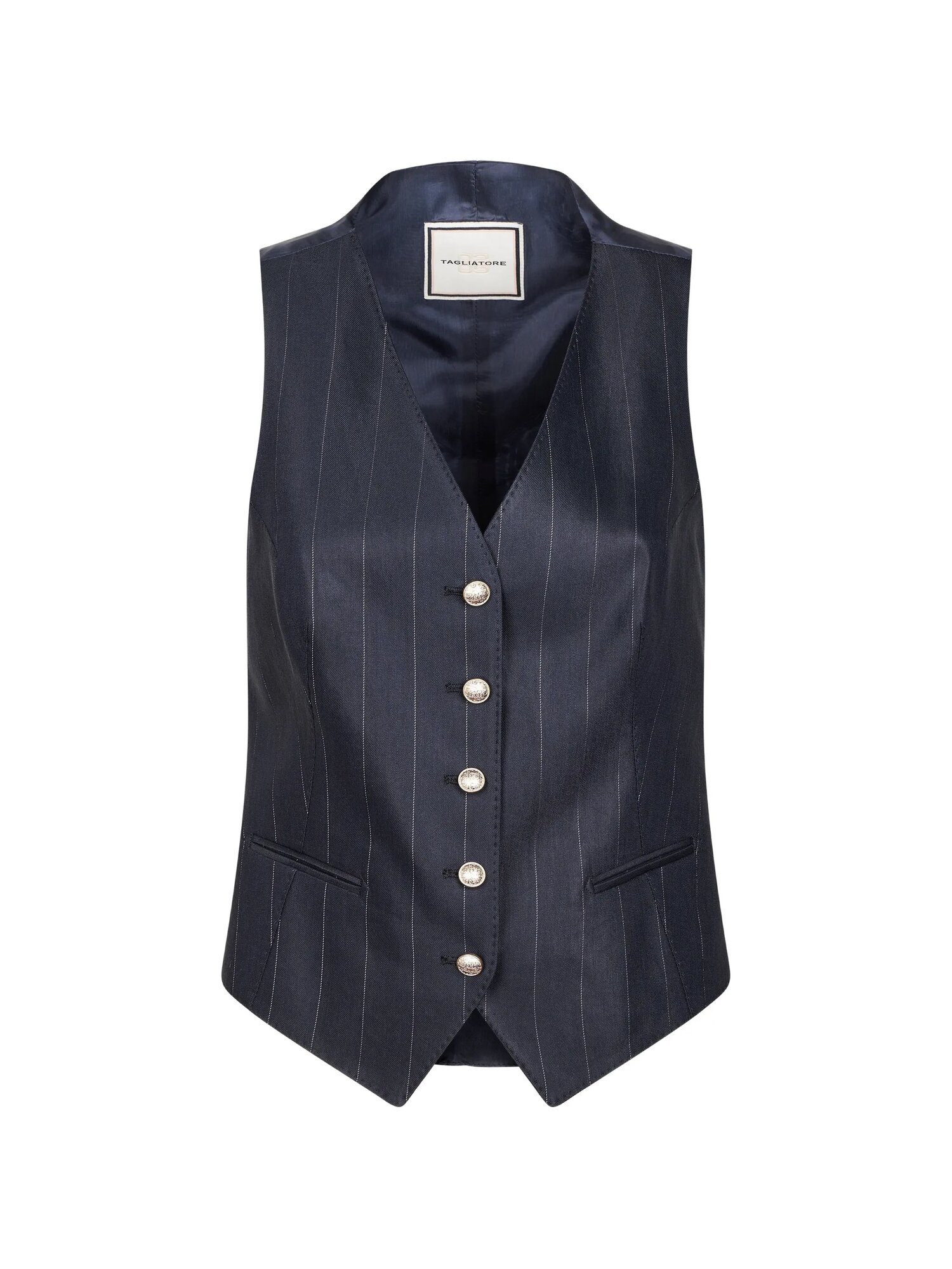 Жилет Pinstripe button vest