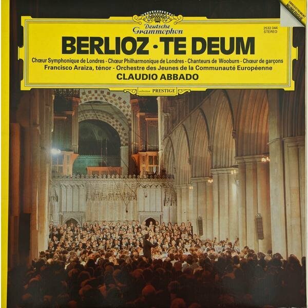 Винтажная виниловая пластинка BERLIOZ - TE DEUM (CLAUDIO ABBADO)