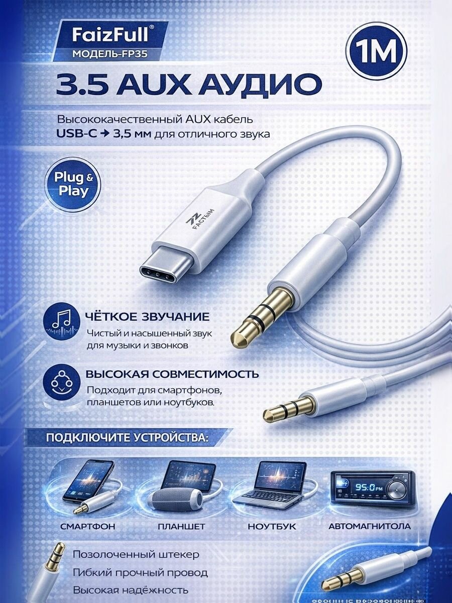 Переходник аукс-тупе-си