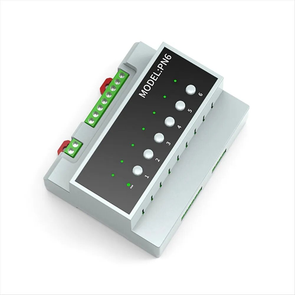 Модуль реле Tuya Smart Home 6-канальный 16А с сухими контактами