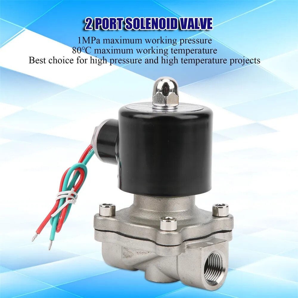 Solenoid Valve, Компактный и удобный, для жидкостей и газов, 2 порта, для жидкостей и газов