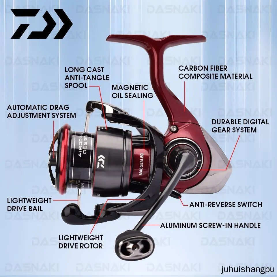 Daiwa FUEGO CS LT 2025 2500 5.3:1 Катушка для рыбалки красный — фото 1