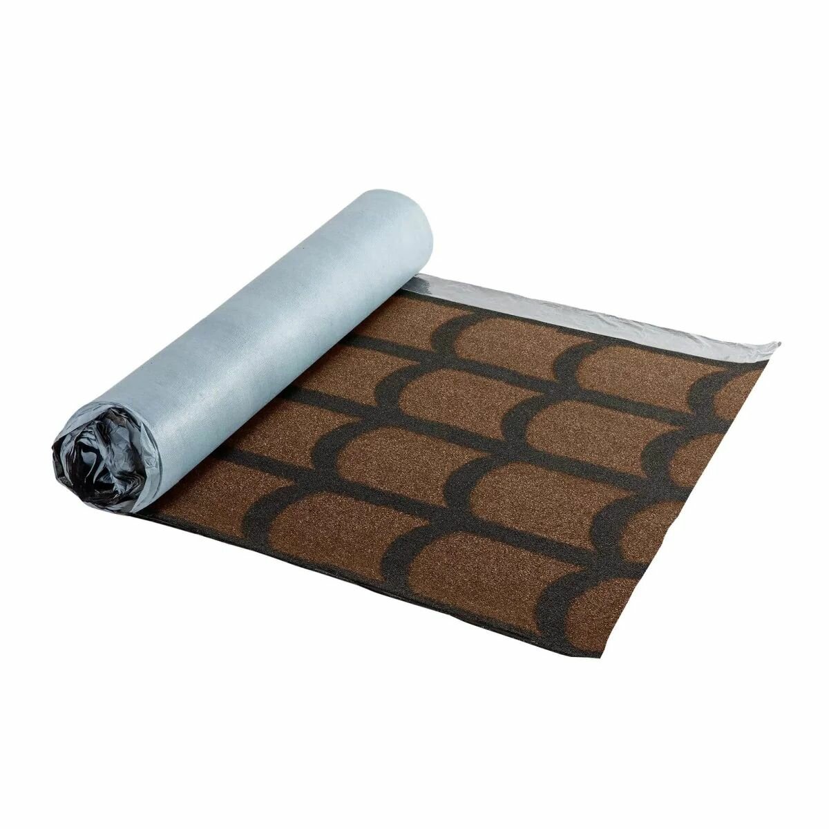 Рулонная черепица Технониколь Классическая, Коричневая, 8 м2 / Рулонная кровля Технониколь / Битумная черепица