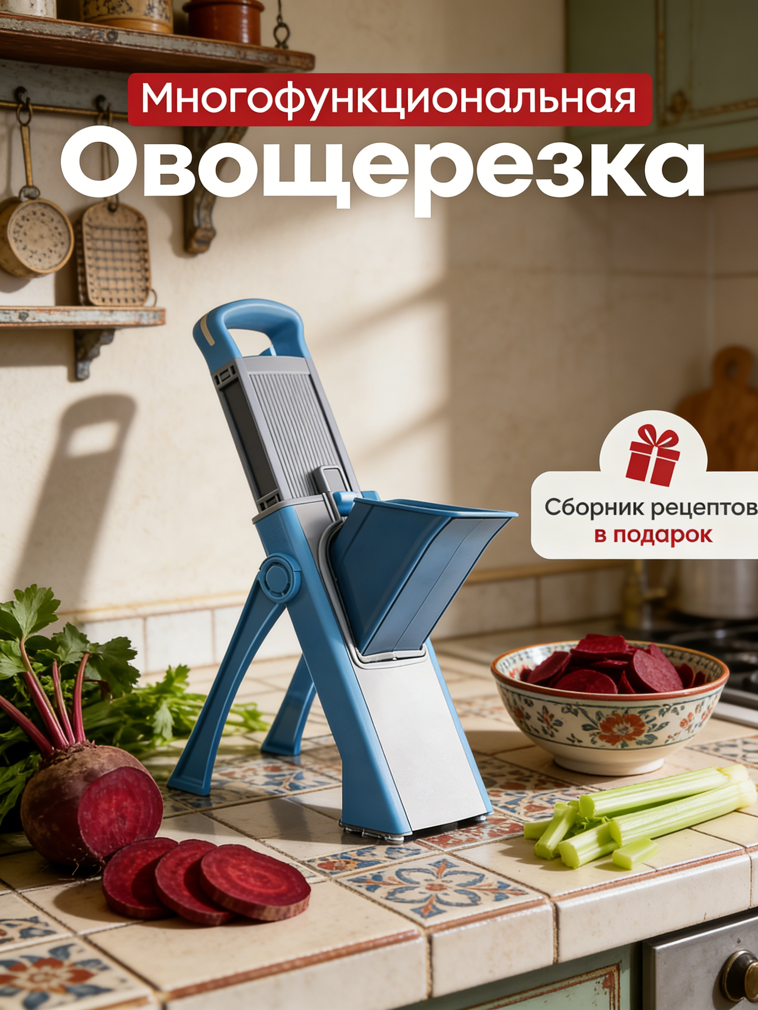 Овощерезка многофункциональная ручная слайсер для нарезки