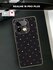 Чехол на Realme 16 Pro+ / Реалме 16 Про+ с принтом Черный фон и сердечки