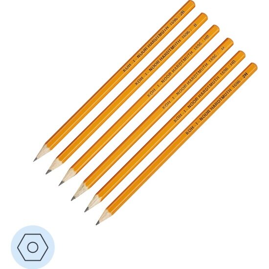 Карандаш чернографитный Koh-i-noor 1696/06 конструкторский, 6 шт/уп