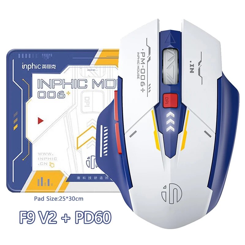 Беспроводная игровая мышь Inphic F9 V2 F9 V2 and PD60