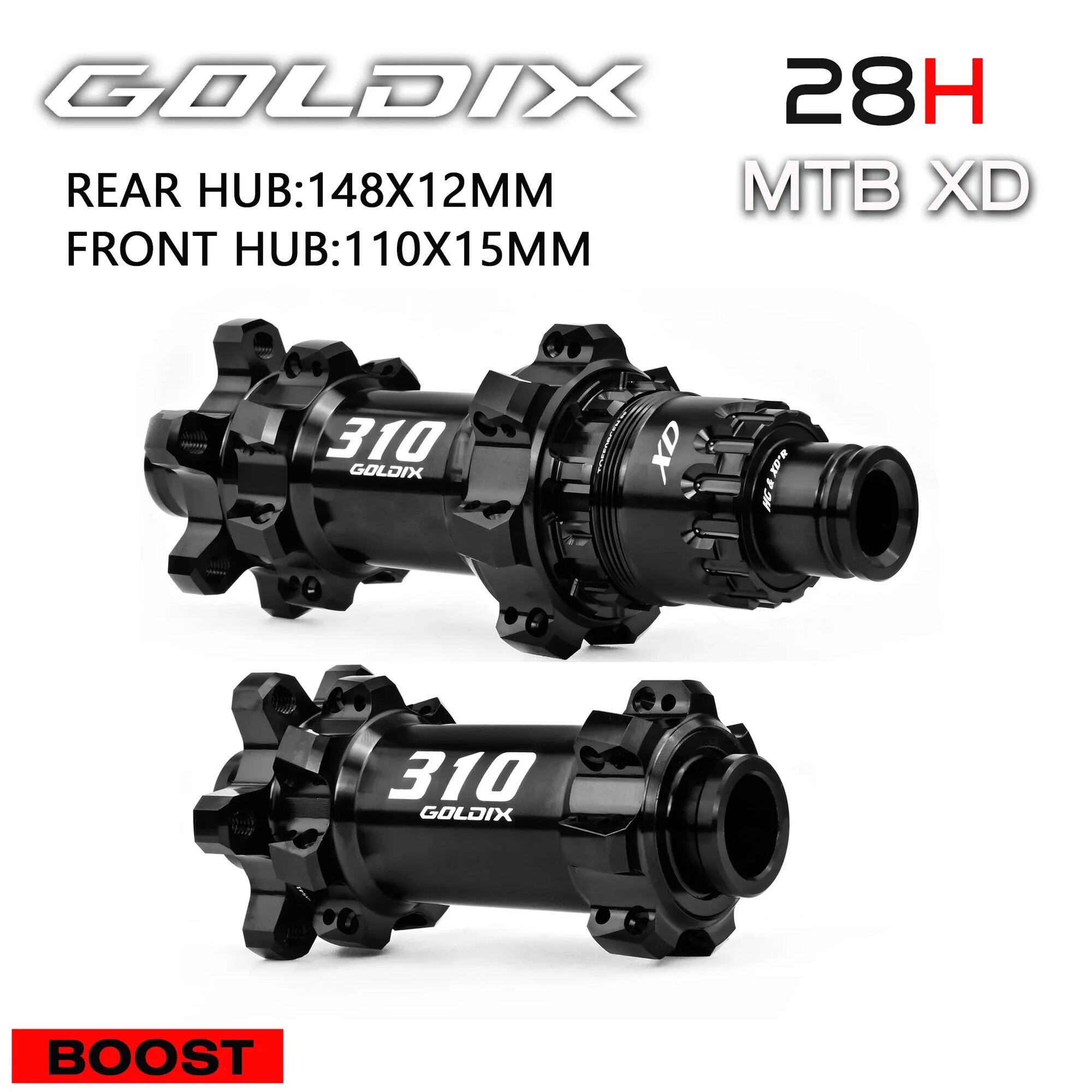 GOLDIX M310 MTB Втулка 28H, XD, 110x15, 148x12