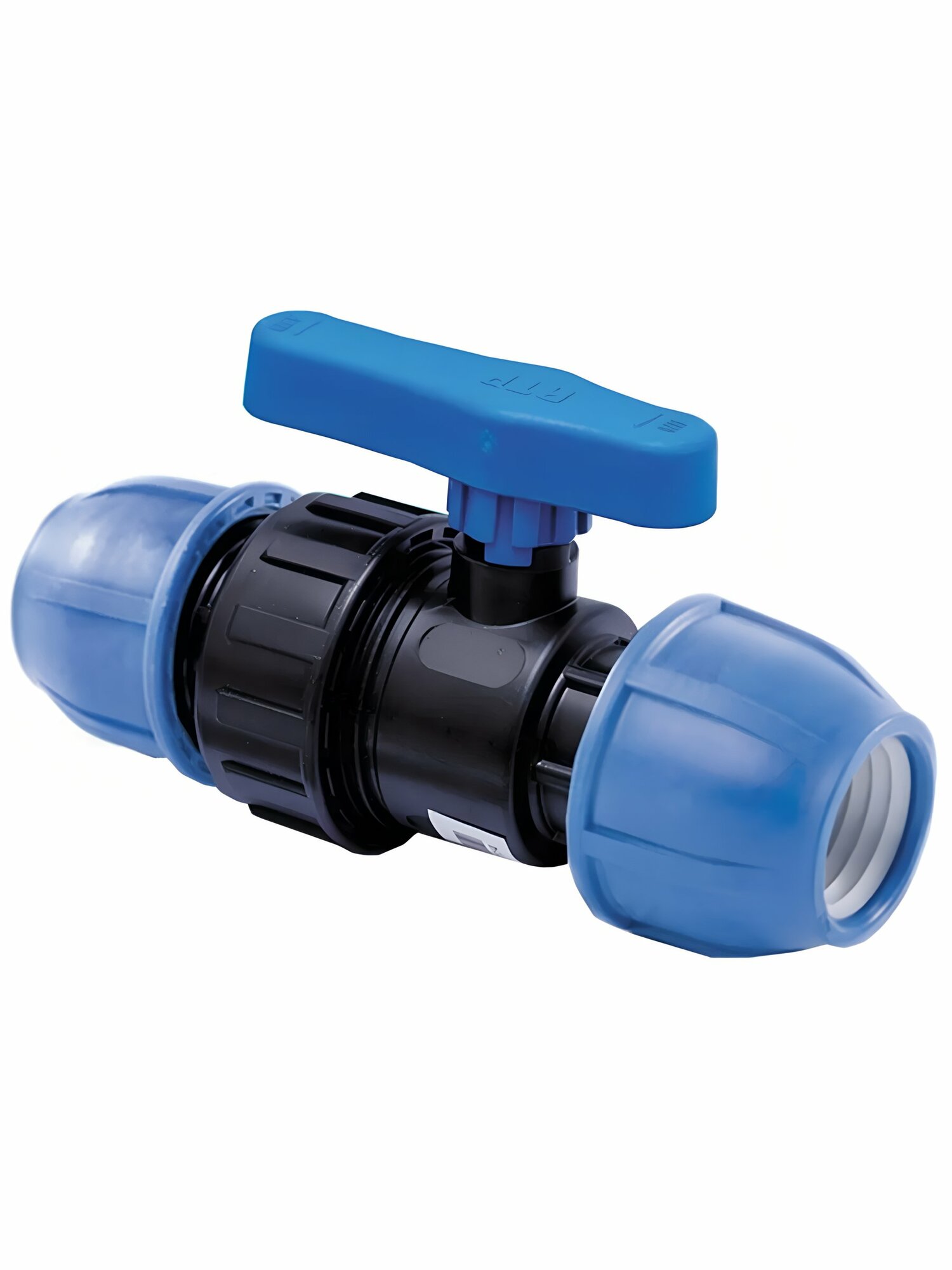 Кран полипропиленовый для воды РосТурПласт d50 мм 16 бар, внутреняя резьба, для холодного водоснабжения