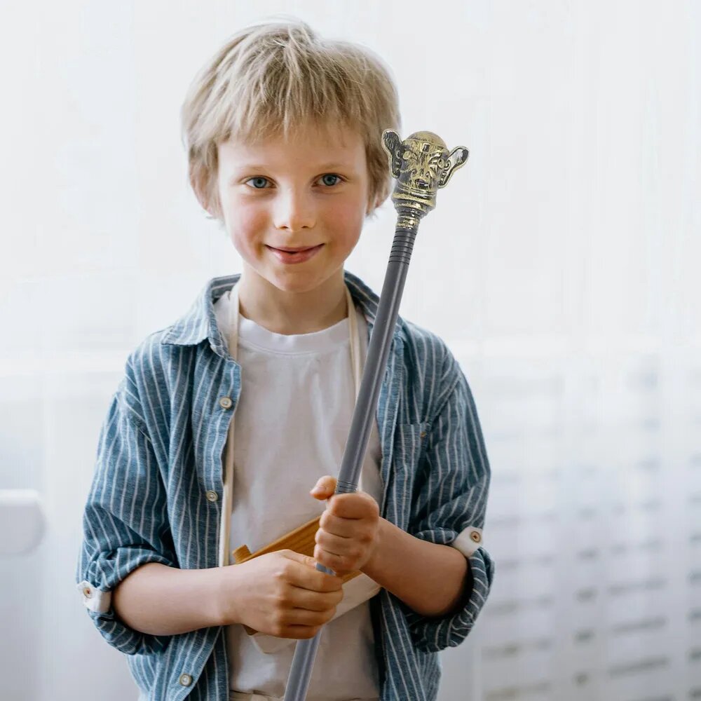 Золотой пластиковый жезл в стиле древнего египта для декора на хэллоуин