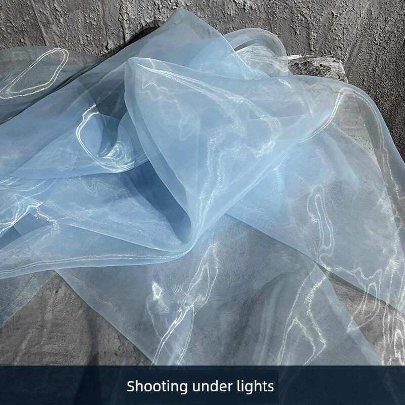 Водостойкая органза, прозрачная тонкая мягкая сетчатая ткань для свадебных платьев, дизайнерская ткань для ханьфу и