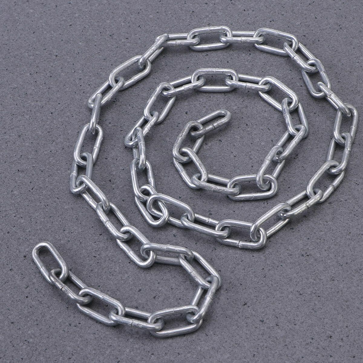 Металлическая цепь диаметром 4 мм, 1 метр, серебристого цвета, для подвески и изготовления