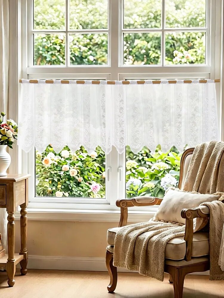 Ламбрекен портьера 45х150 см белый