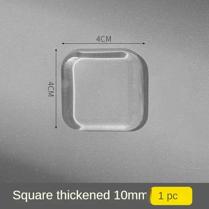Прозрачный дверной стопор Square, 10 мм, 6 шт.
