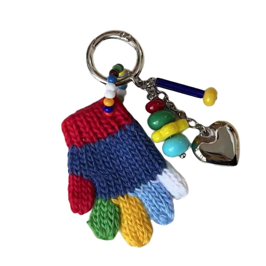 Легкий вязаный брелок для ключей, связанный крючком, Перчатки, Брелок-шарм, Украшение для кошелька и портмоне