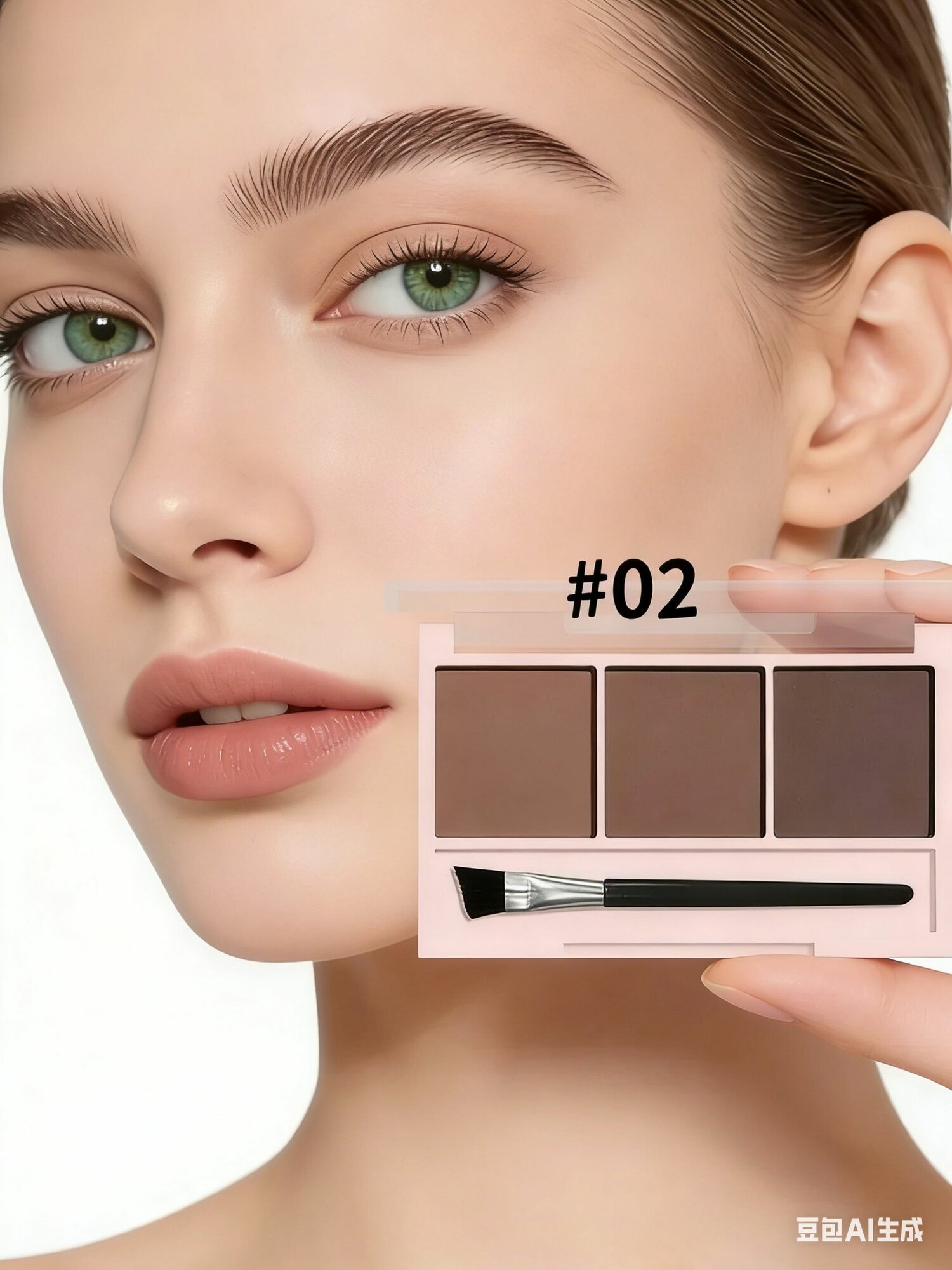 Палетка теней для макияжа бровей и век водостойкая, Три цвета, водонепроницаемый