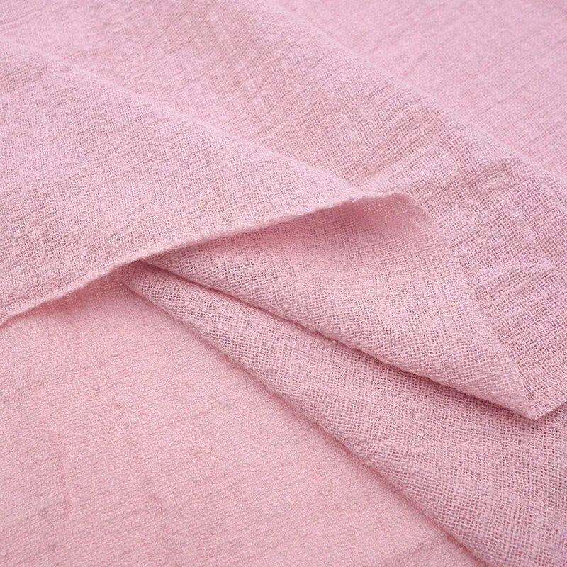 Розовая льняная ткань 100х130 см, цвет 7-Pink