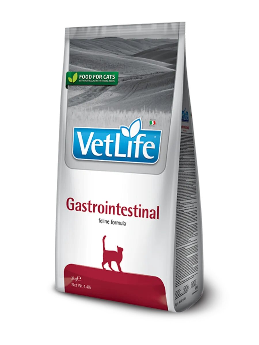 Сухой корм Farmina Vet Life Gastrointestinal (Фармина) для кошек при заболевании ЖКТ, 2 кг
