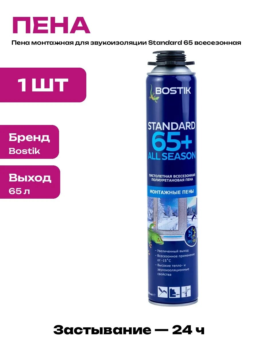 Пена монтажная профессиональная Standard 65 всесезонная 850