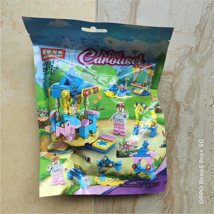Lele Brothers 8612-8 Парк развлечений Set, 159 деталей 6 в 1 строительная игрушка для детей