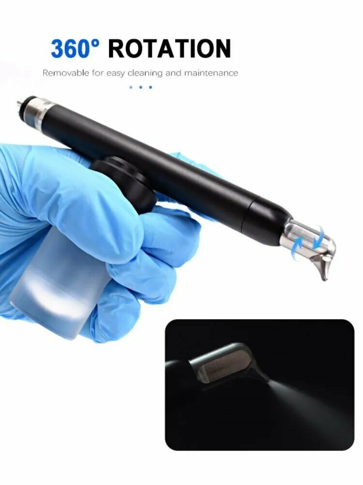 Стоматологический пескоструйный пистолет Micro Blaster из оксида алюминия с водяным распылением